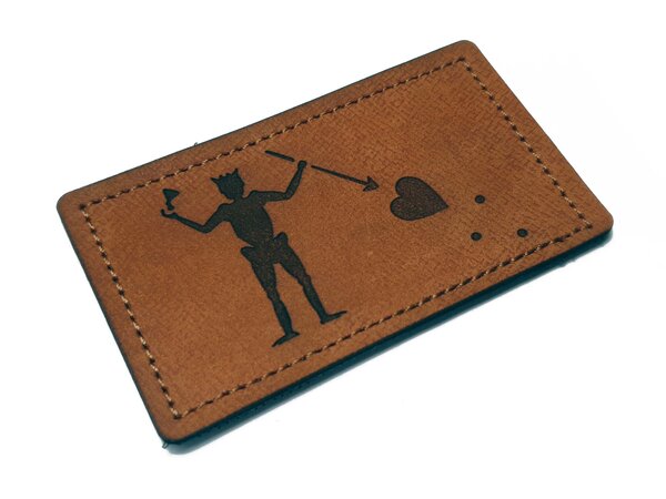 838 Patches - Blackbeard / Queen Ann's Revenge flag - Leather - 3.5'' x ...