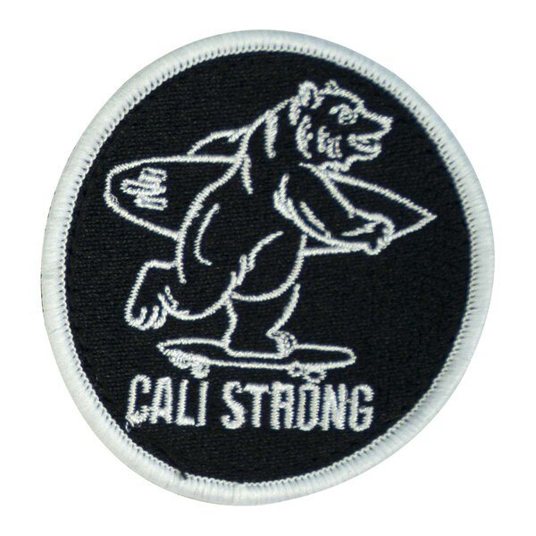 CALI Strong - CALI Strong Bear Black White Round Hook-and-Loop Morale ...