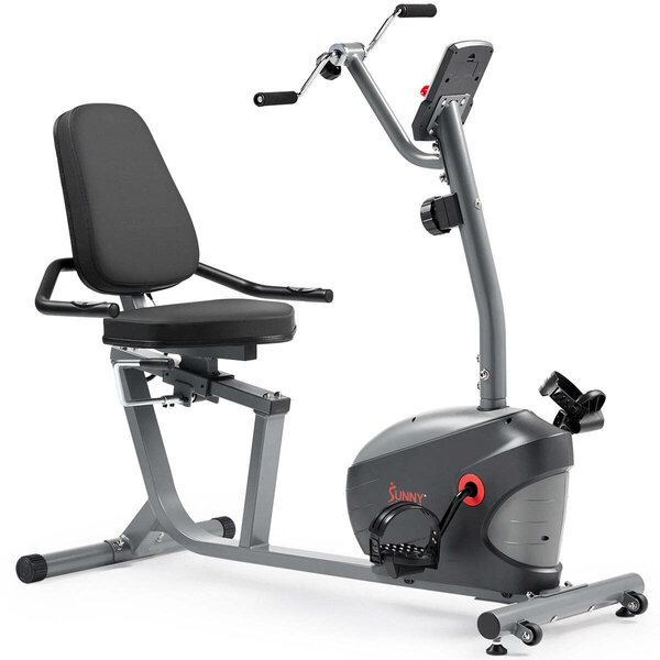 Sunny Health and Fitness - Smart Magnetic Recumbent Bike with Hand ...