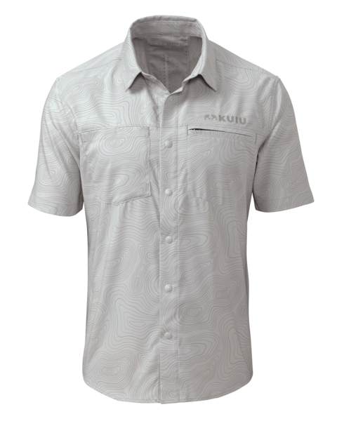 KUIU - Mesa Vented SS Snap Shirt Topo | Fog Topo Print - Military ...