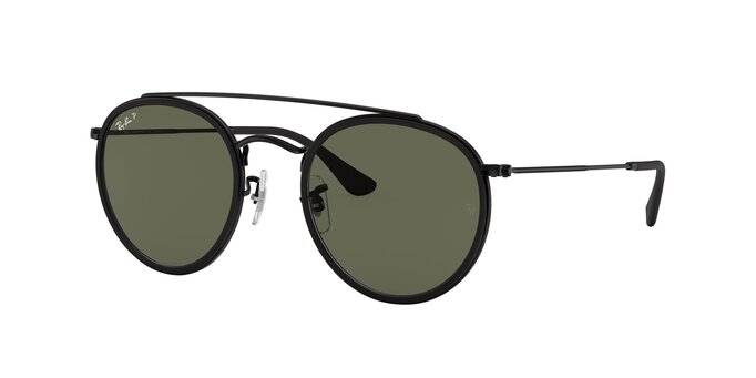 Ray-Ban - RB3647 Round Double Bridge Polarized Sunglasses - Military ...