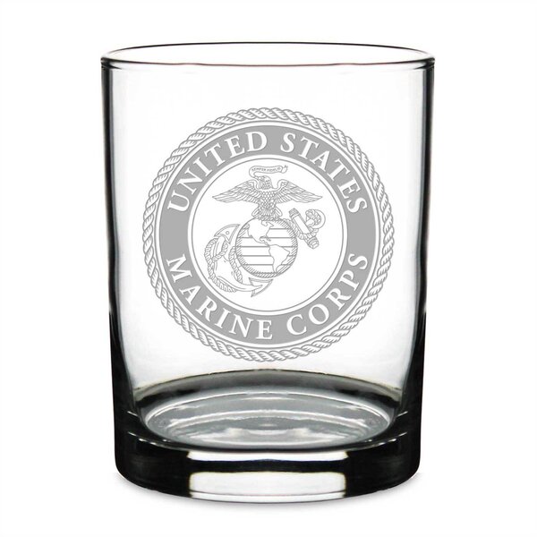 Marines Gear - USMC Seal Double Old Fashion Glass - Military & First ...