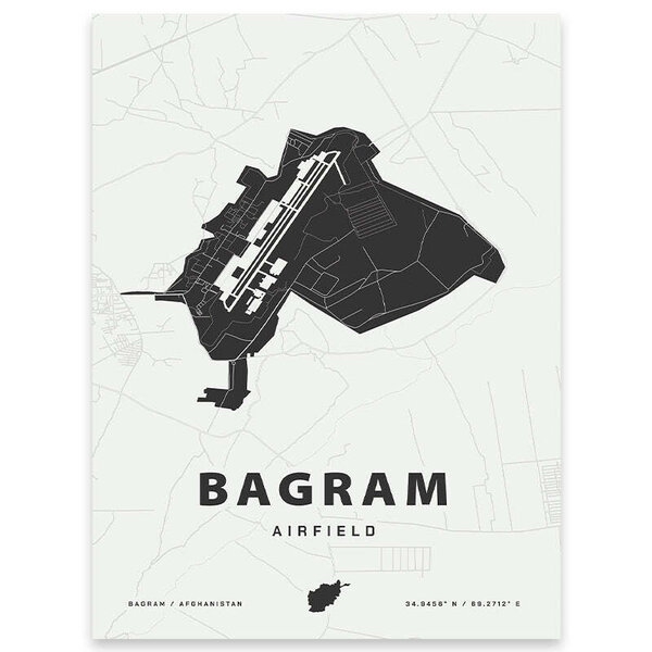 Home Base Maps - Bagram Air Base Map Print - Military & First Responder ...