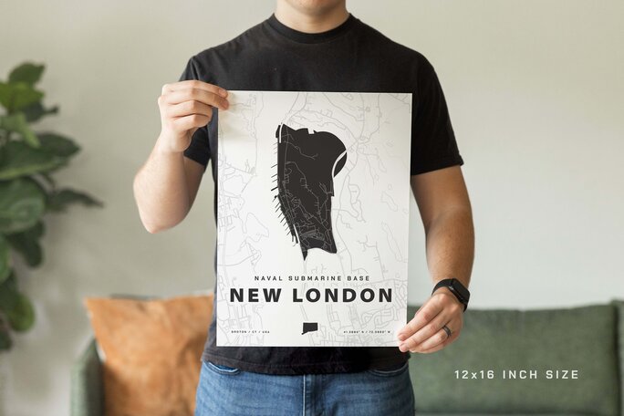 New London Naval Submarine Base Map