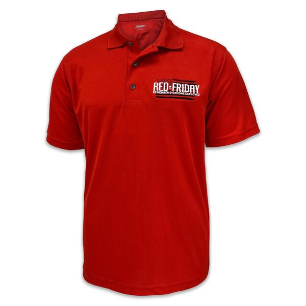 Army Gear - RED Friday Embroidered Performance Polo (Red) - Military ...