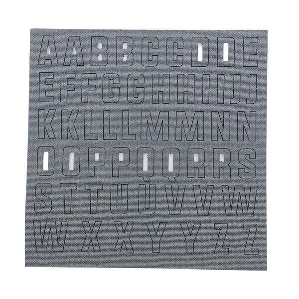 Notch - Alphabet Letters Patch Pack - Cordura-Wolf Gray - Military ...