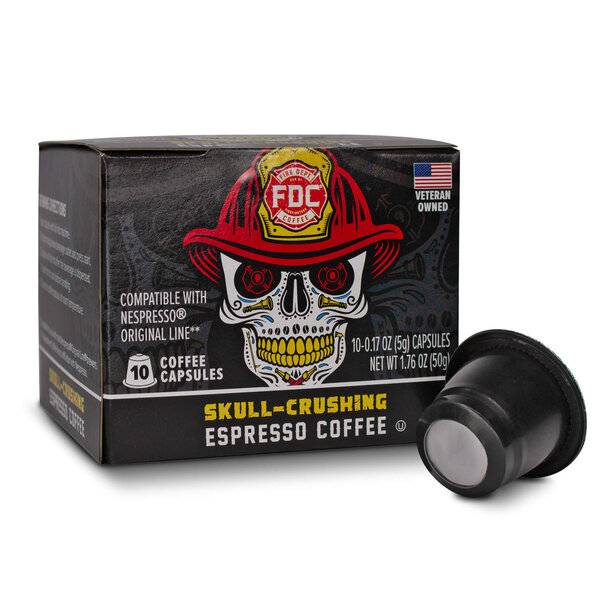 Fire Department Coffee - Skull Crushing Espresso Coffee Capsules ...