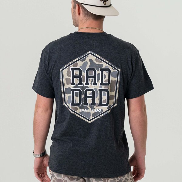 BURLEBO - Short Sleeve Tee - Rad Dad - Heather Black - Military & First ...